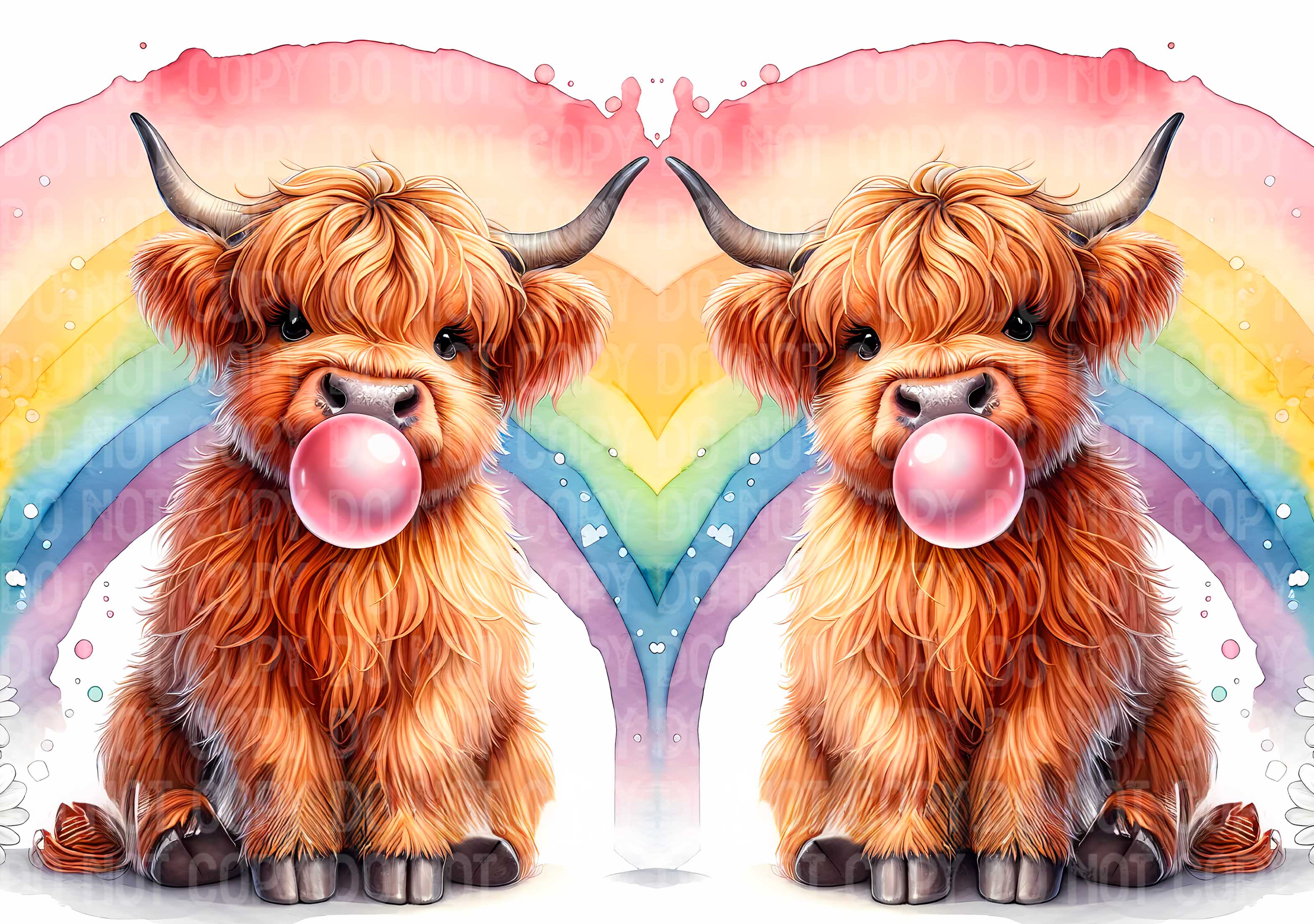 Rainbow Highland Cow – Oh My Stars Craft Supplies