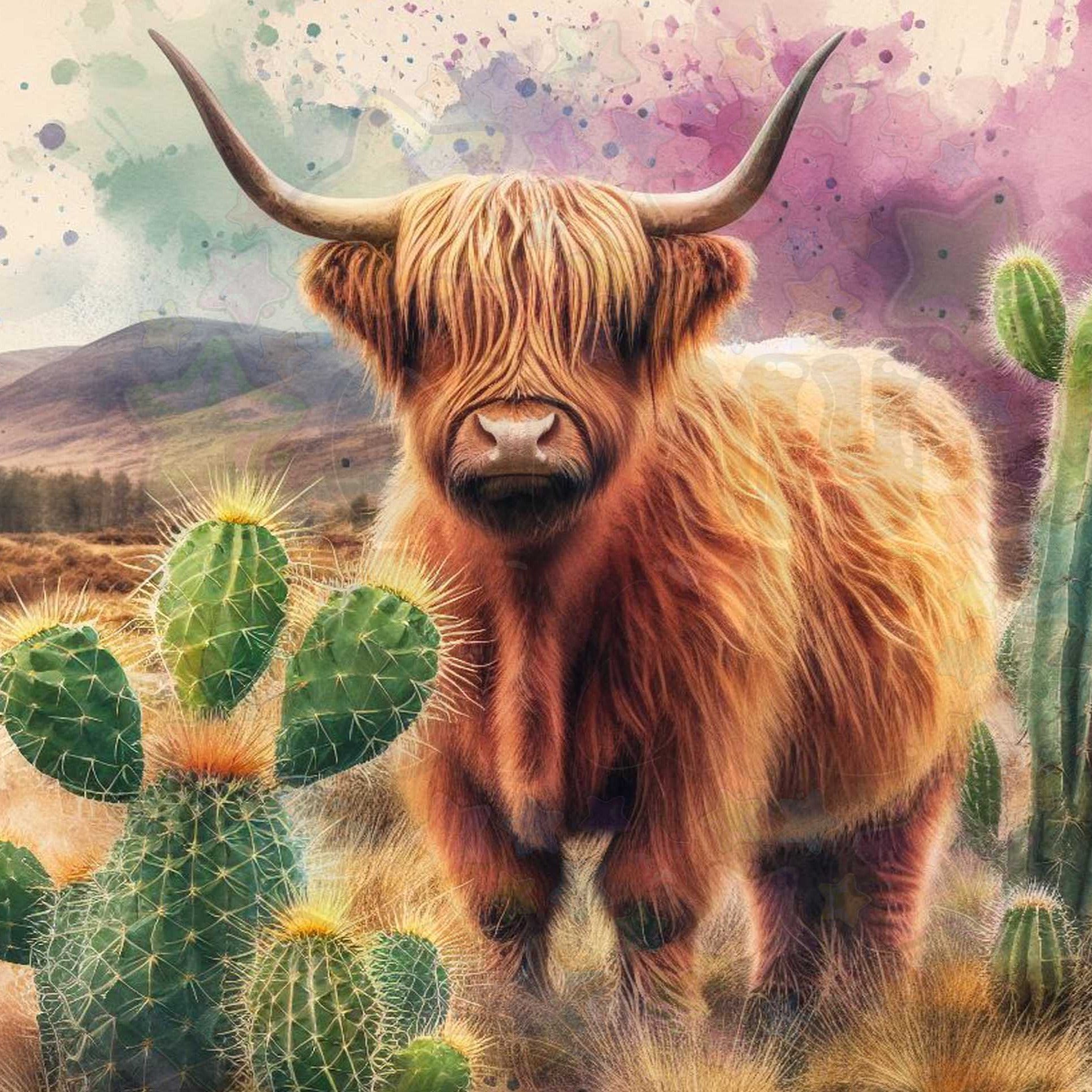 Highland Cow Cactus – Oh My Stars Craft Supplies
