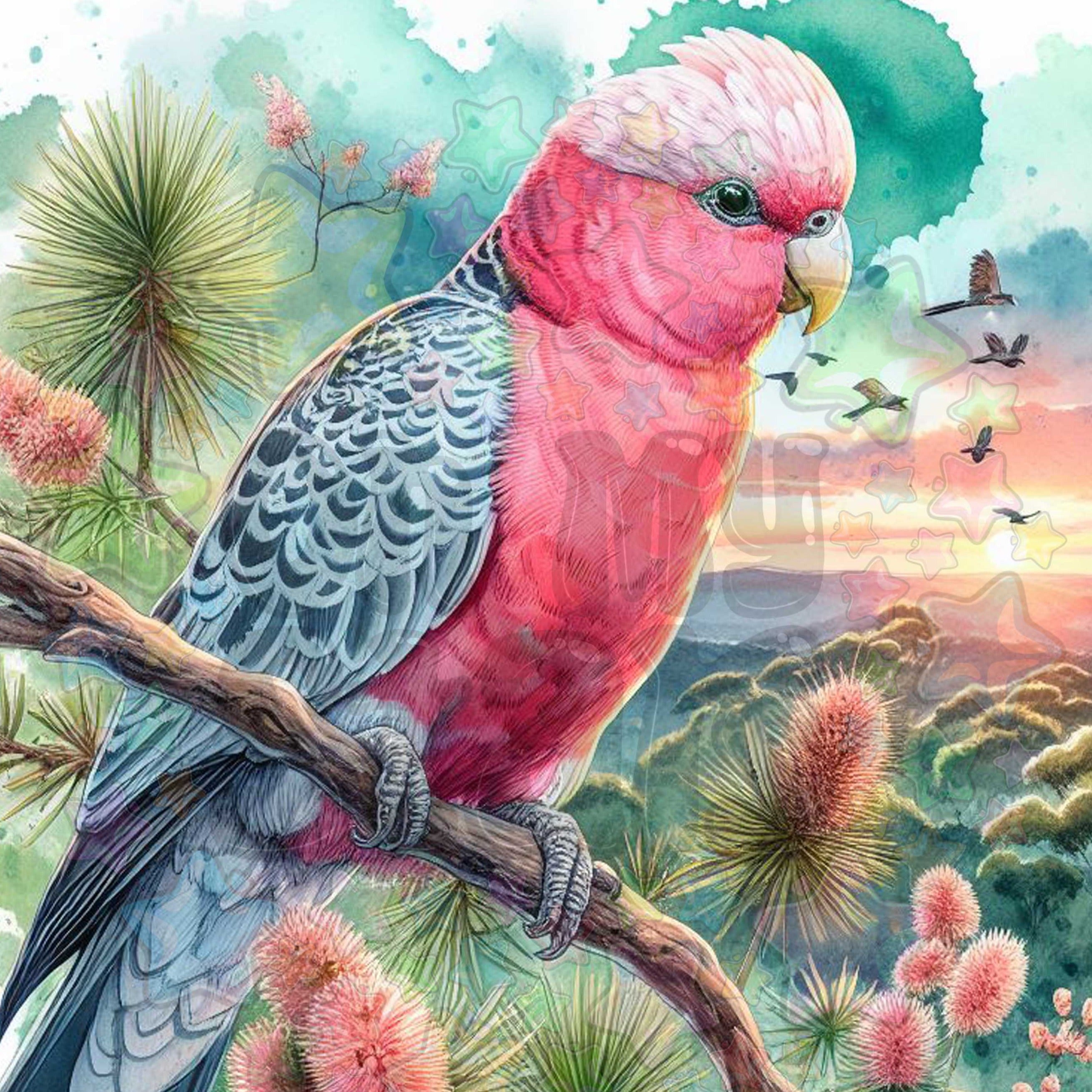 Pink and Grey Galah – Oh My Stars Craft Supplies